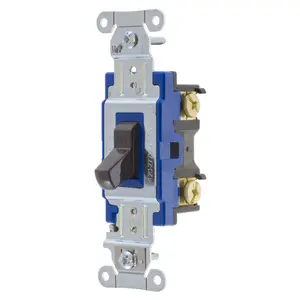 Single-Pole Toggle Switch, Brown, Nylon, 15A, 120/277V AC for sale