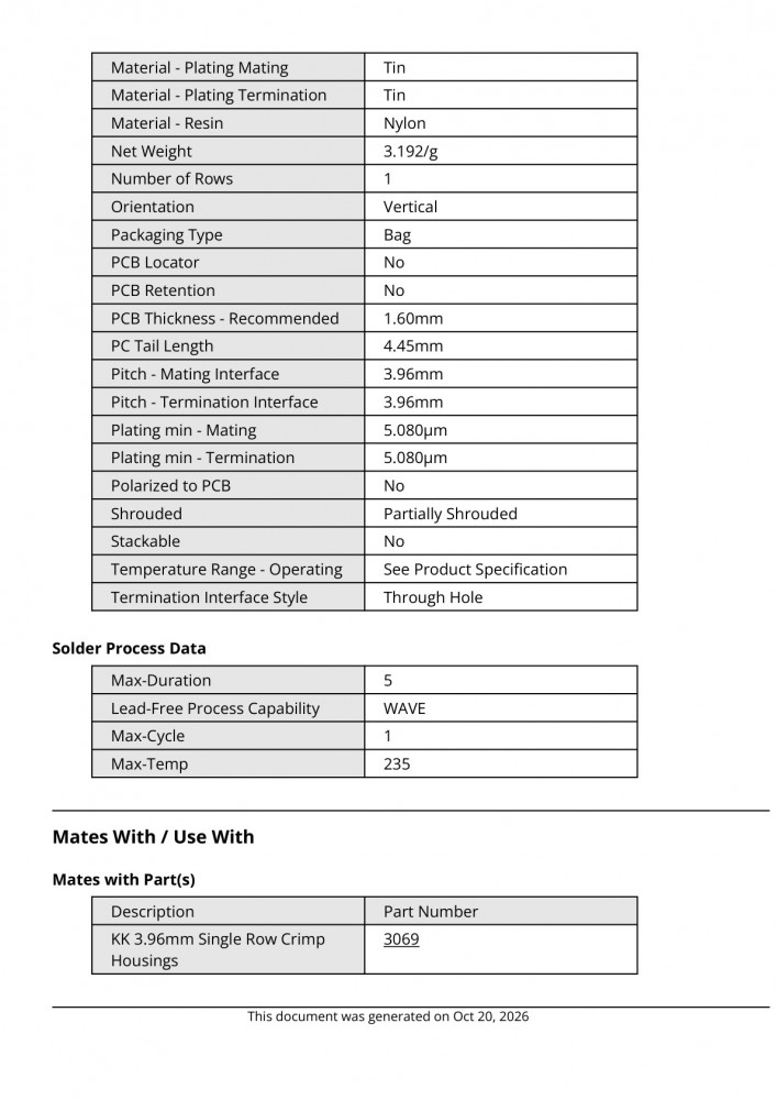 MOLEX 26192121 technical document page 3