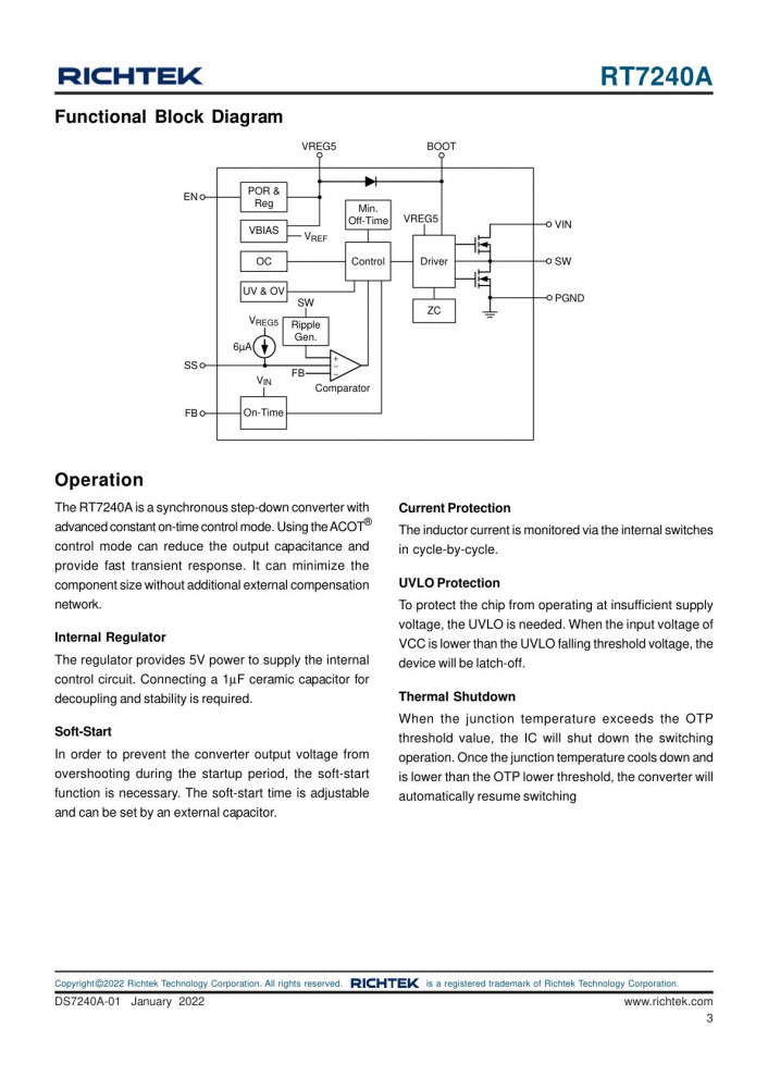 RT7240A datasheet page 3