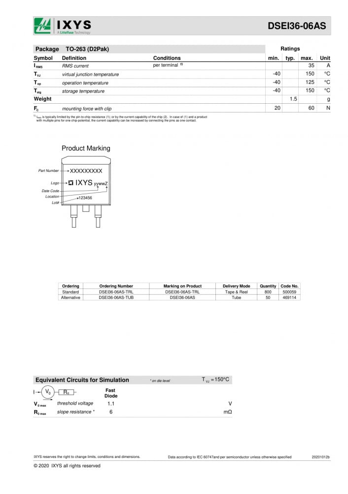 DSEI36-06AS technical document page 3