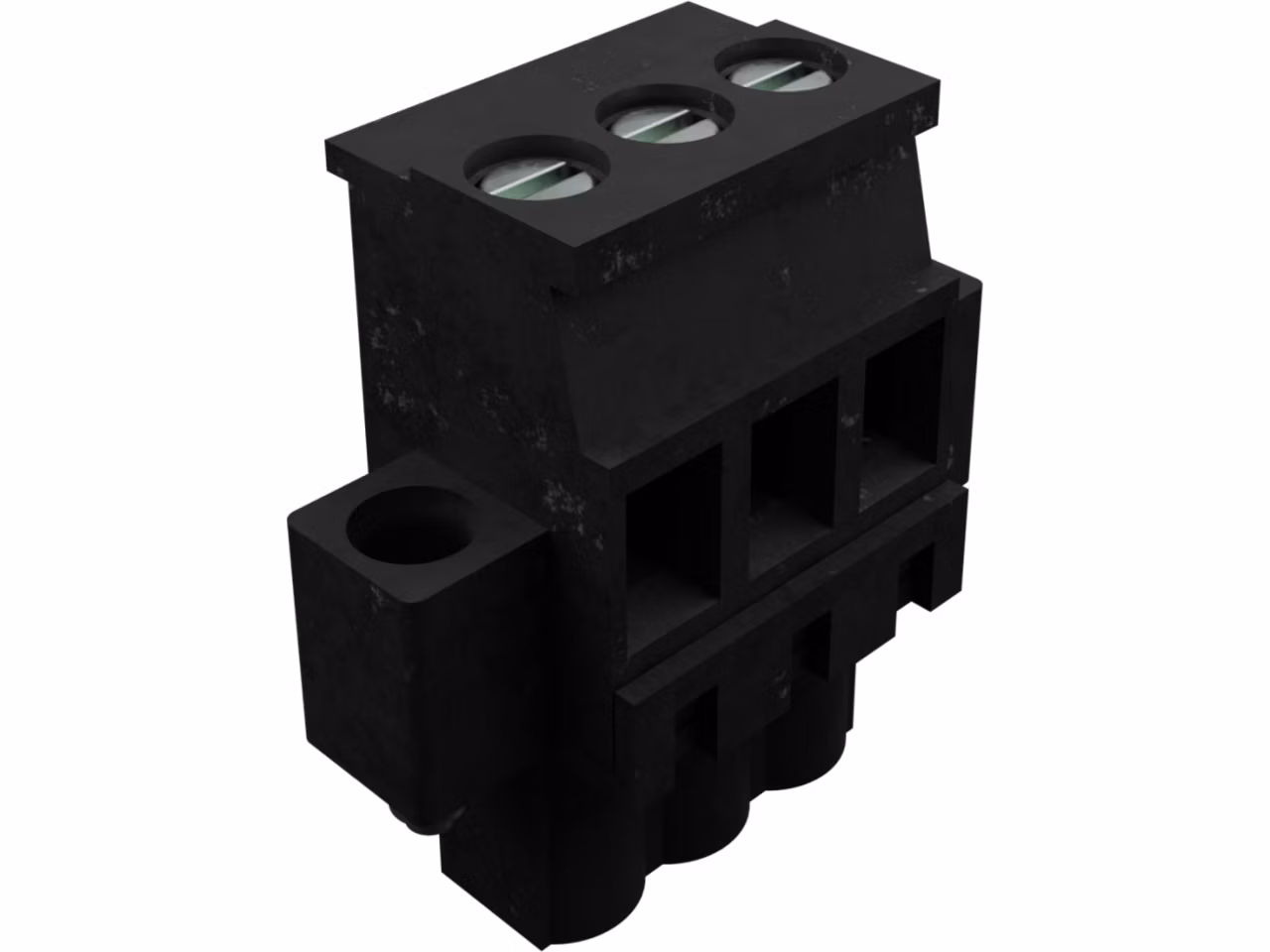 5.00mm Pitch Eurostyle Vertical Plug, with Retention Screws and Reverse Imprinting, Rear Wire Entry, Black, 3 Circuits for sale