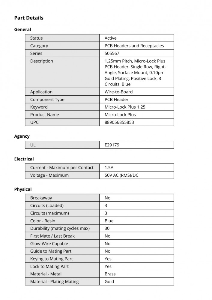 MOLEX 5055670384 technical document preview, page 2