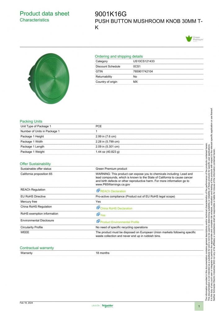9001K16G technical document preview