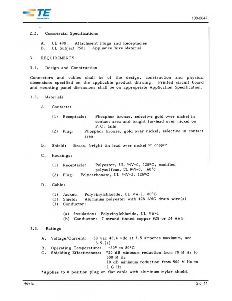 SDL system specification page 2
