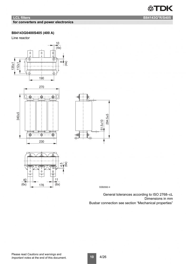 B84143 LCL filter datasheet page 10