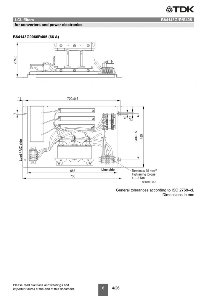 B84143 LCL filter datasheet page 6