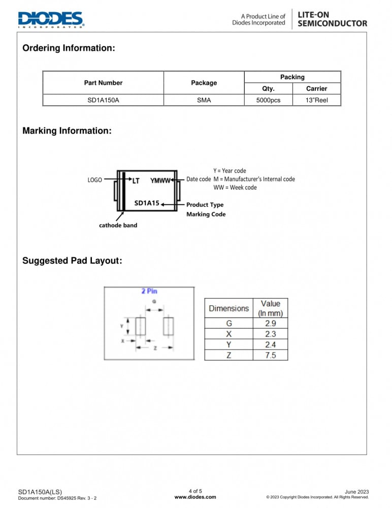 SD1A150A datasheet page 4
