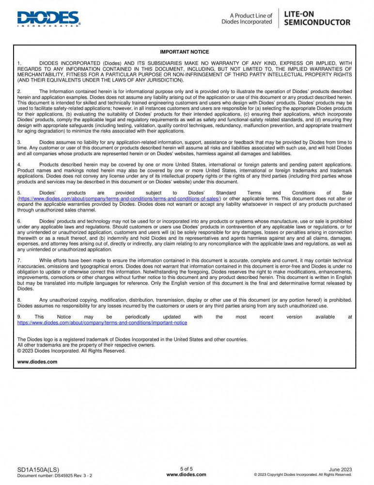 SD1A150A datasheet page 5
