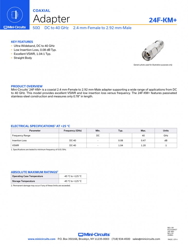 24F-KM+ technical document, page 1