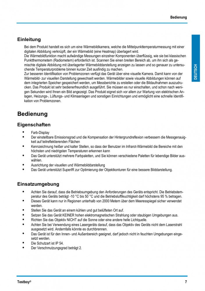 TESTBOY TV 298 operating instructions, page image 7