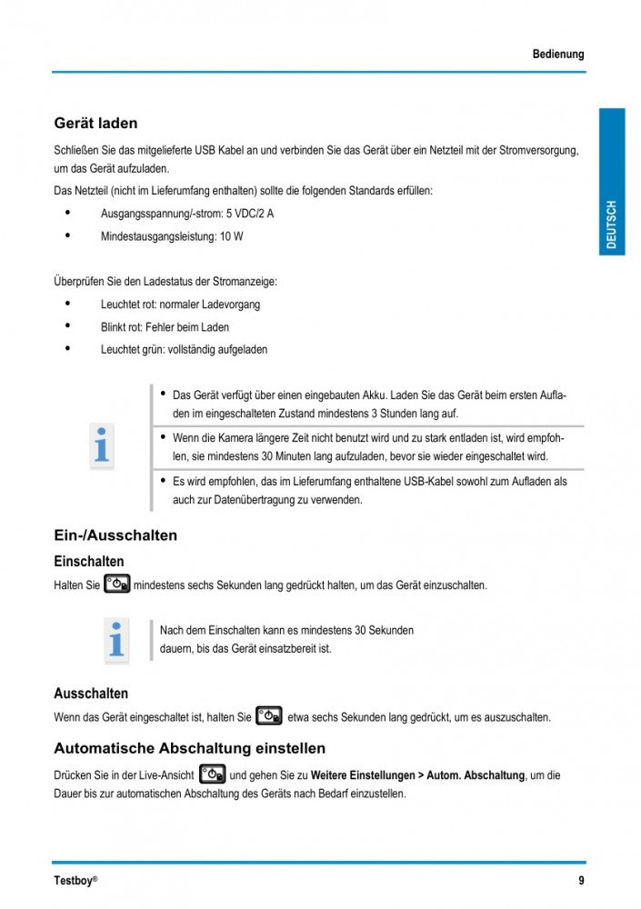 TESTBOY TV 298 operating instructions, page image 9