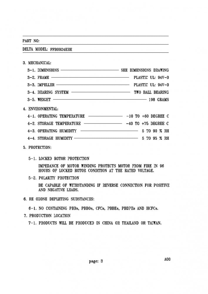 FFB0924EHE approval specification page 3