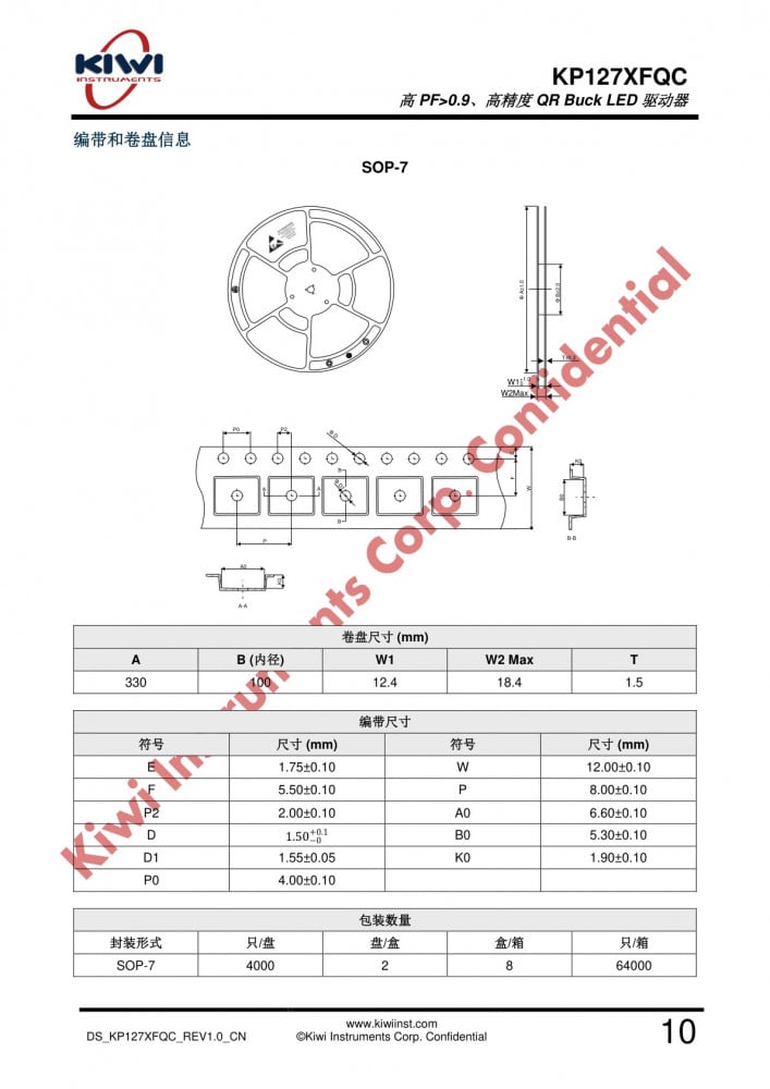 KP1274FQCSPA datasheet page 10