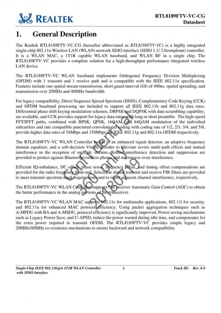 RTL8189FTV-VC-CG datasheet page 5