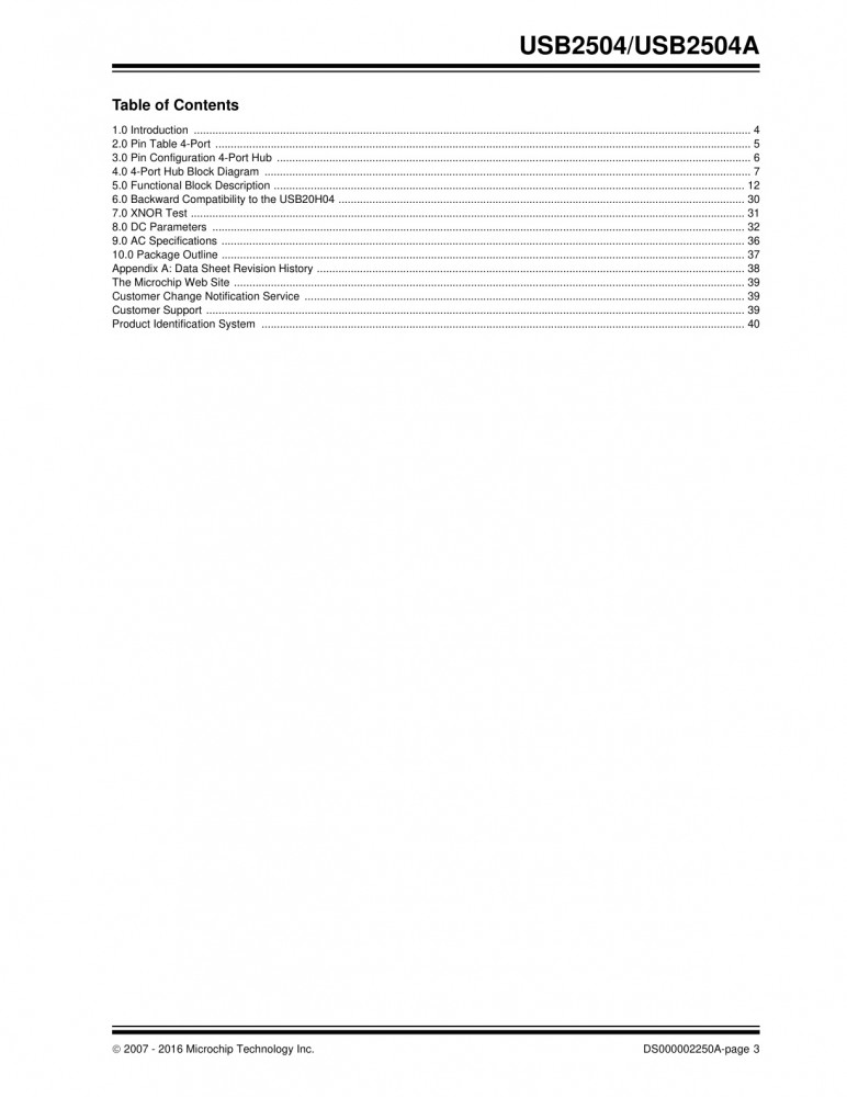 USB2504A datasheet page 3