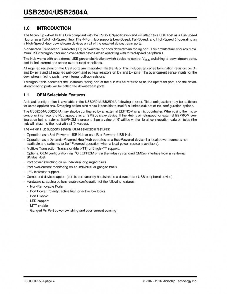 USB2504A datasheet page 4