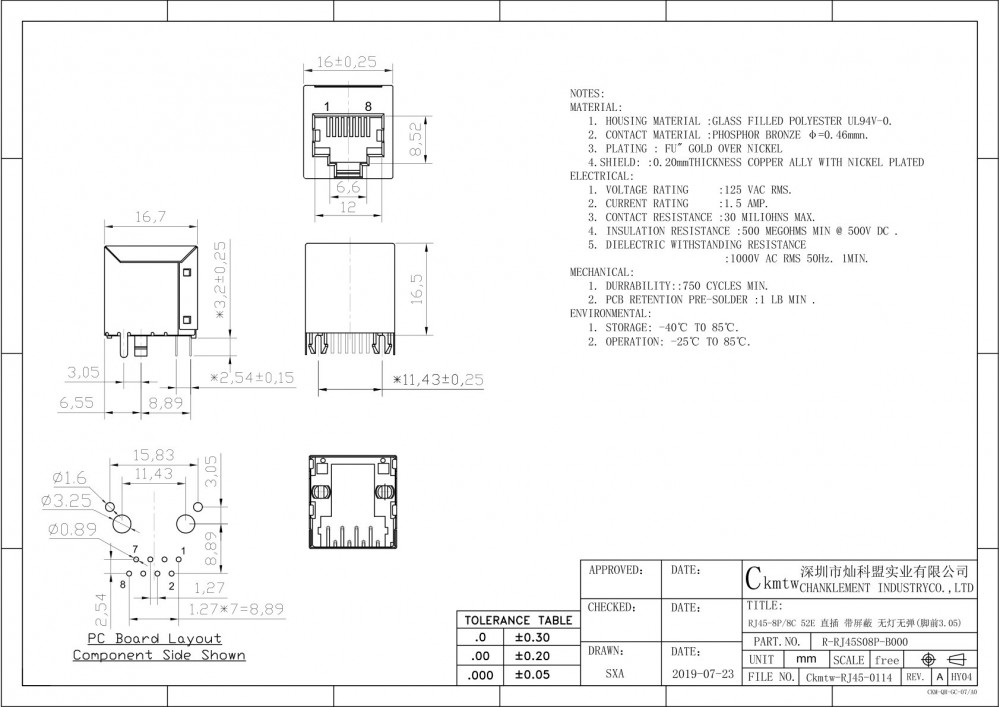 R-RJ45S08P-B000 technical document page 2