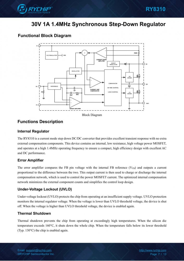 RY8310 datasheet page 7