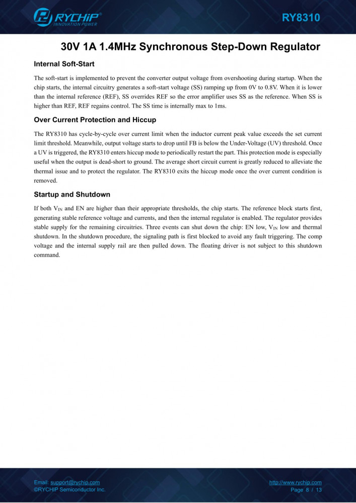 RY8310 datasheet page 8