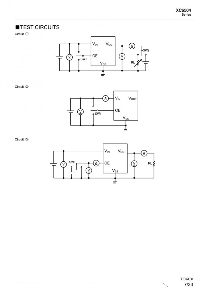 XC6504A301MR-G datasheet page 7