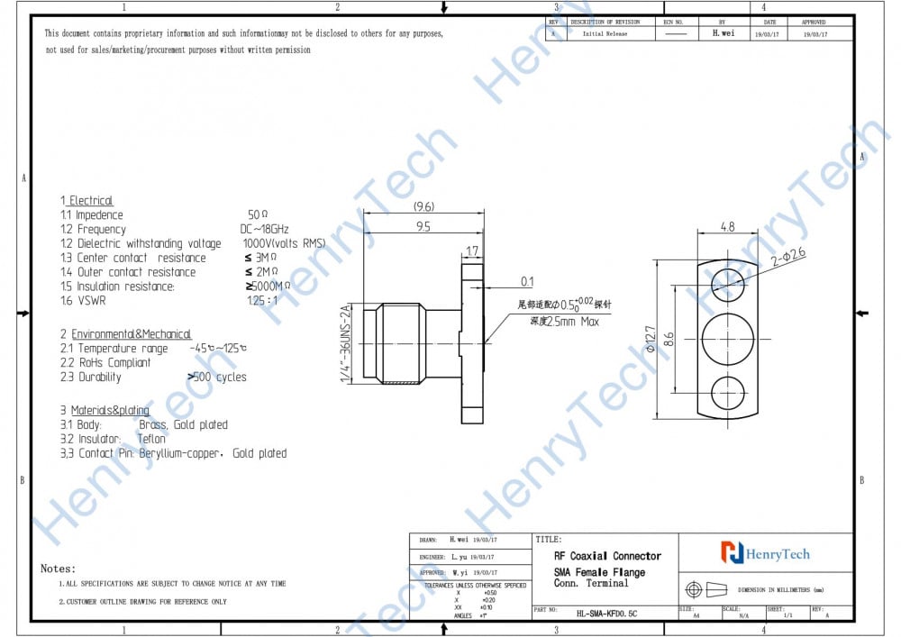 HL-SMA-KFD0.5C technical document preview