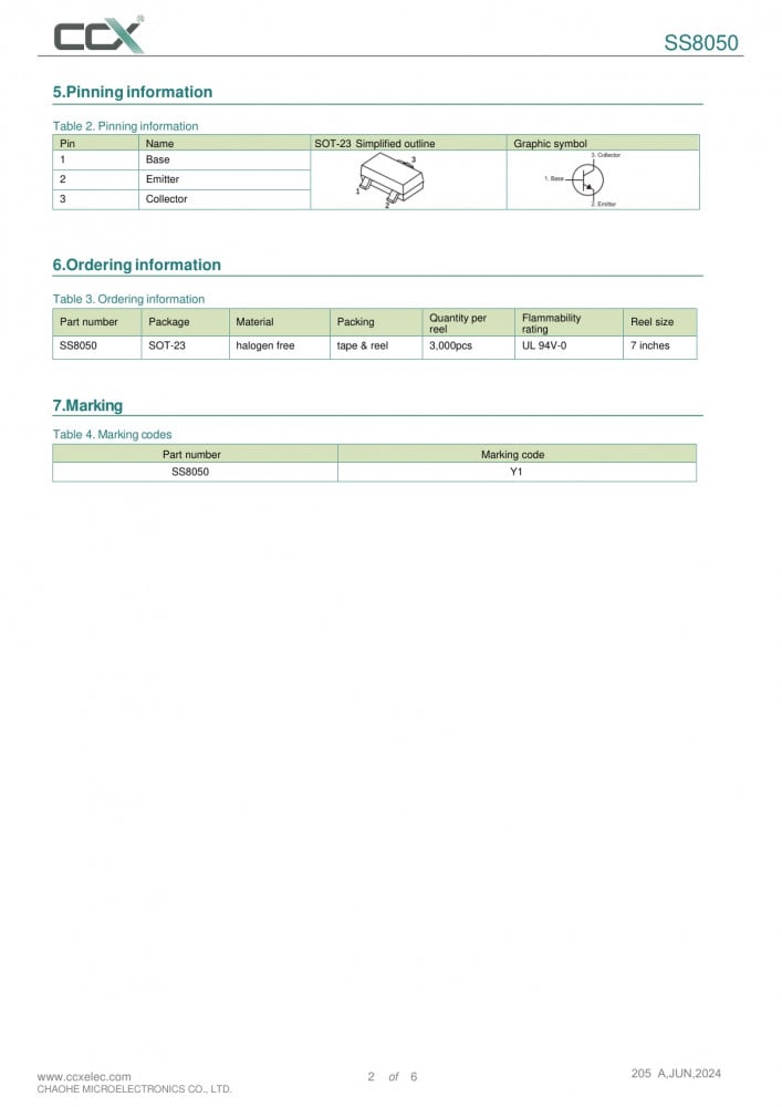 SS8050 datasheet page 2