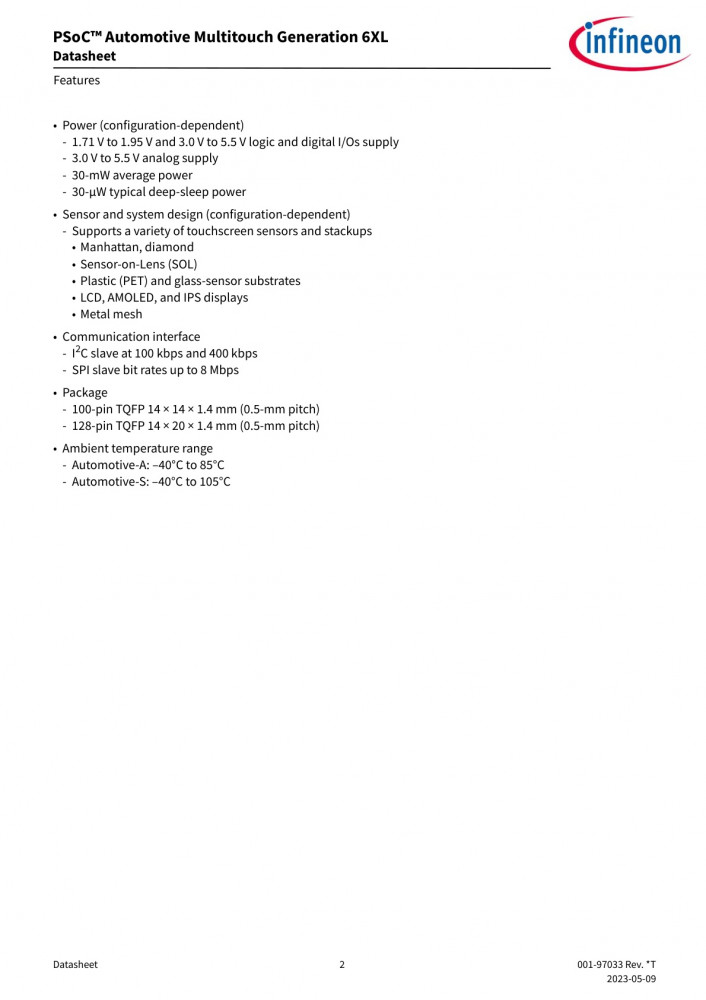 Infineon datasheet page 2