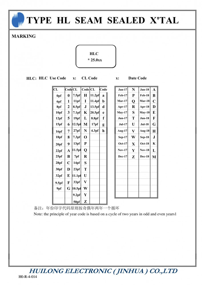 HL25000135 specification page 3