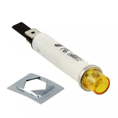 Neon Panel Mount Indicator Red .310″ Small Dome 125V Tab Terminals