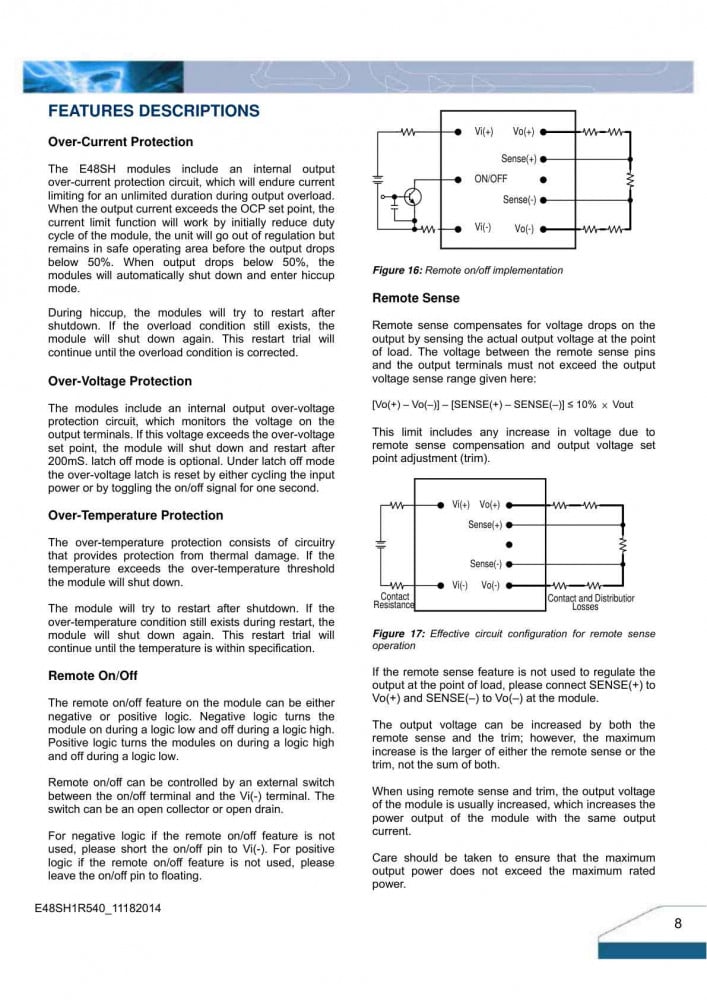 DELTA E48SH datasheet page 8