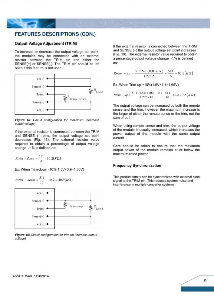 DELTA E48SH datasheet page 9