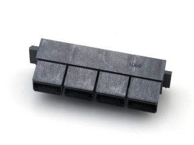 EXTreme LPHPower Receptacle Header, Right-Angle, 8 Power Contacts, Select Gold (Au) Plating, for 1.57mm Thick PC Board, with Guide Posts