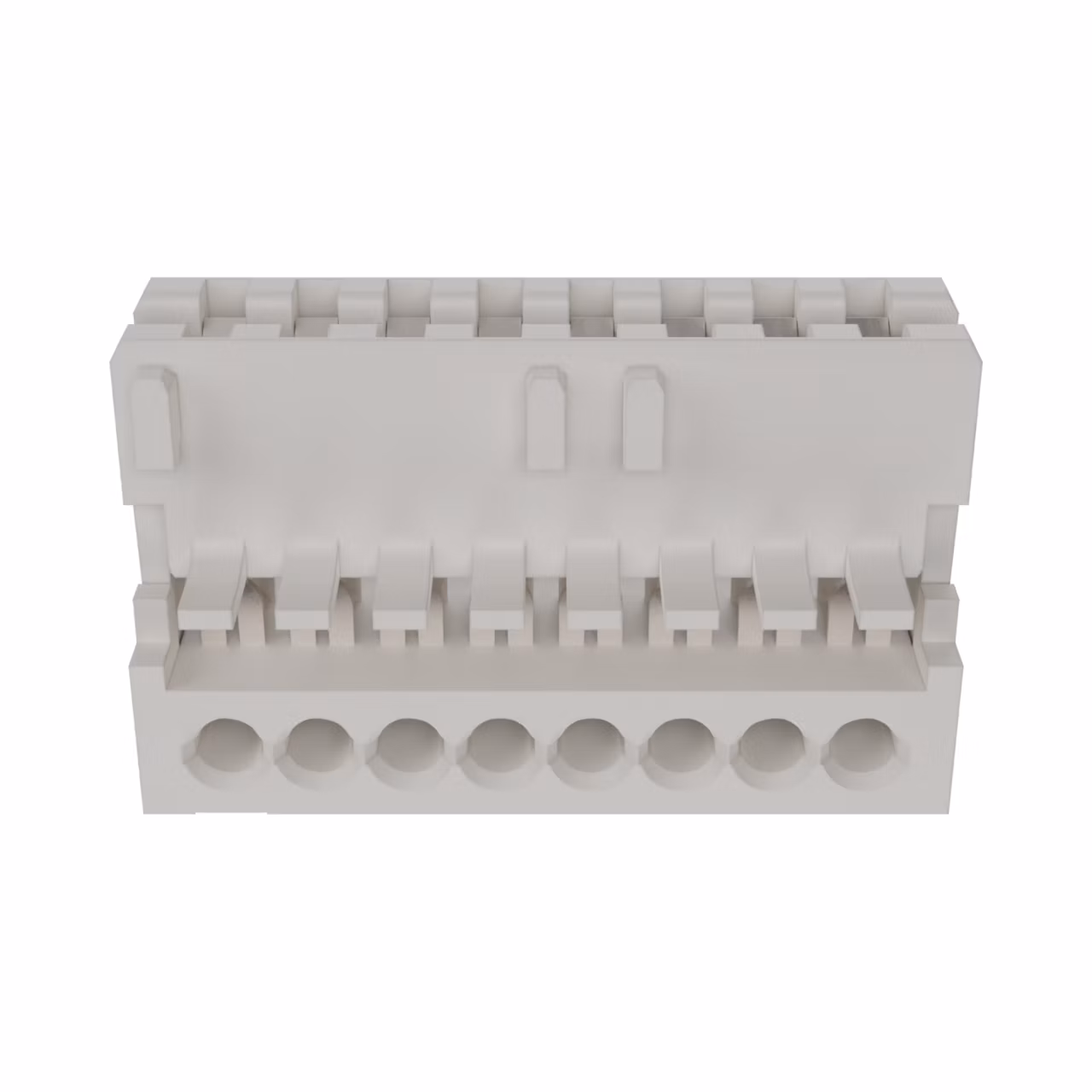 Appli-Mate RAST 2.5 Female Connector, 2.50mm Pitch, 8 Circuits, Positions B, C, D, G, H & I Removed, Open Endwalls for sale