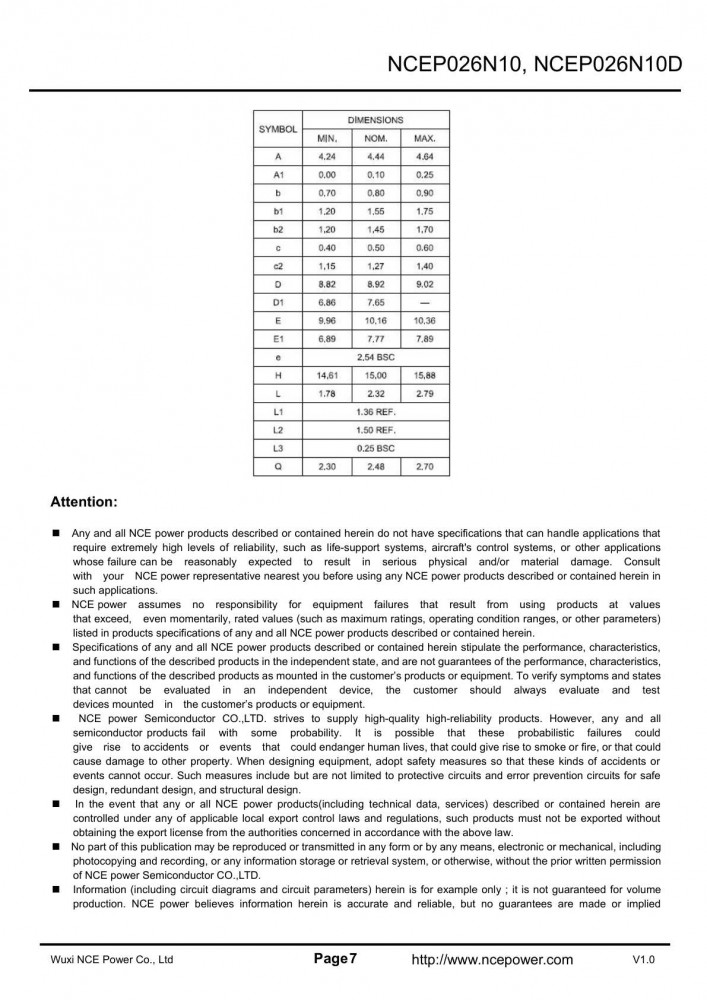 NCEP026N10D datasheet page 7