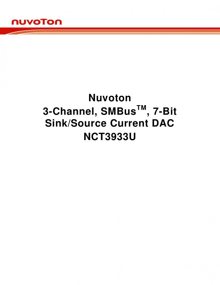 NCT3933U datasheet page 1