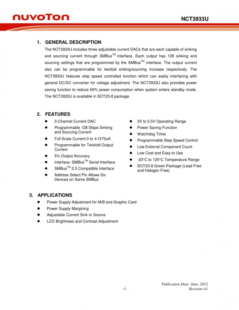 NCT3933U datasheet page 5