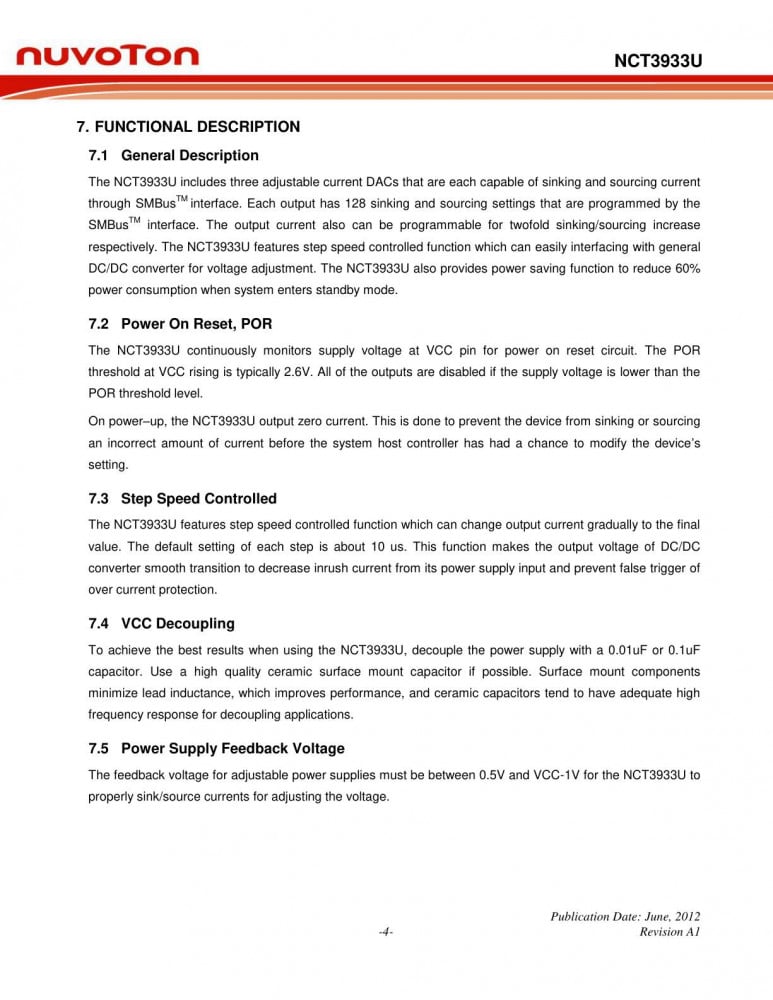 NCT3933U datasheet page 8