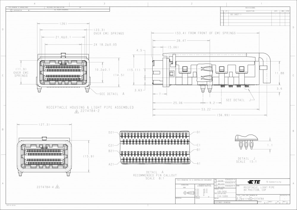 TE Connectivity 2274784-3 drawing page 2