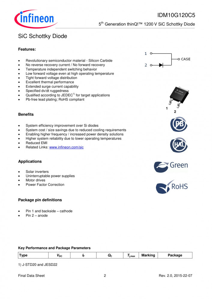 IDM10G120C5XTMA1 datasheet page 2