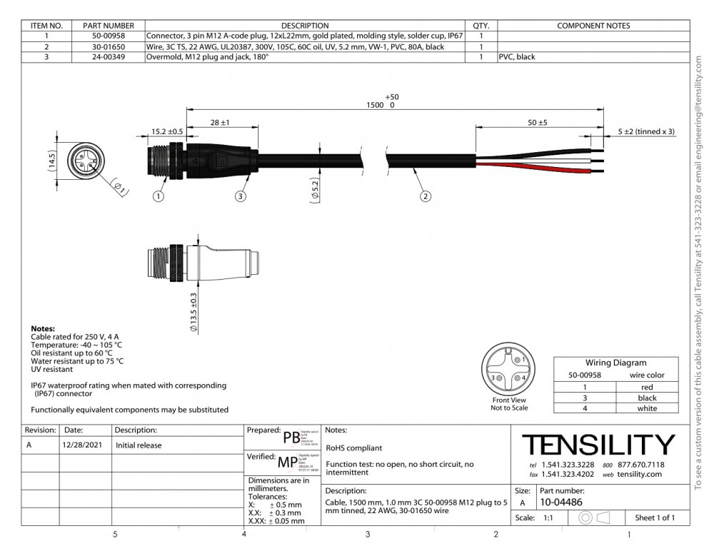 Tensility International 10-04486 product drawing