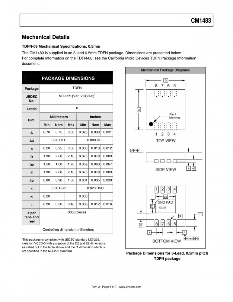 CM1483 datasheet page 7
