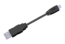 USB Shielded I/O Cable Assembly, USB A-to-Micro-USB B, 1.50m Length, Black, Lead-Free for sale
