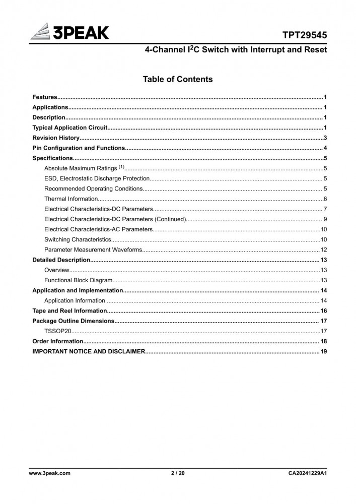 TPT29545 datasheet page 2