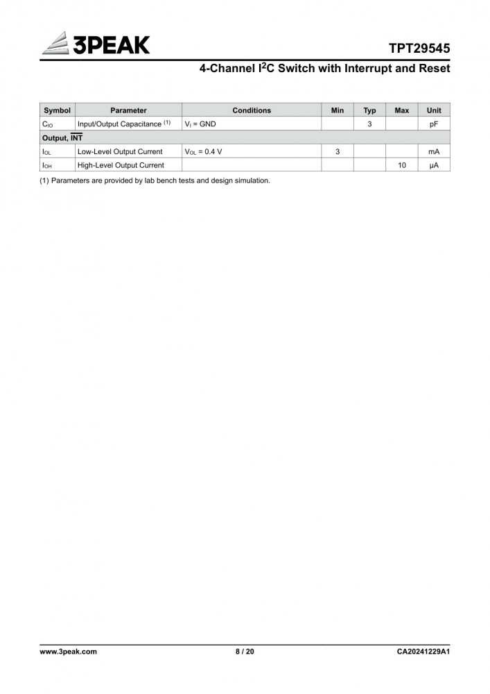 TPT29545 datasheet page 8
