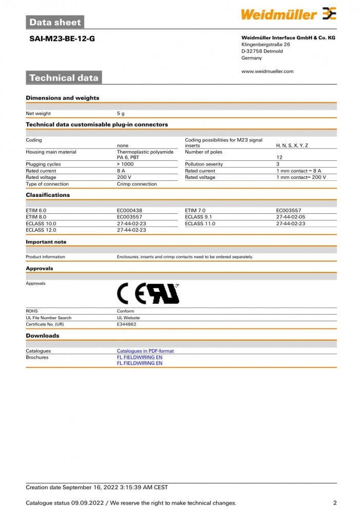 Weidmuller 1296730000 product documentation page 2