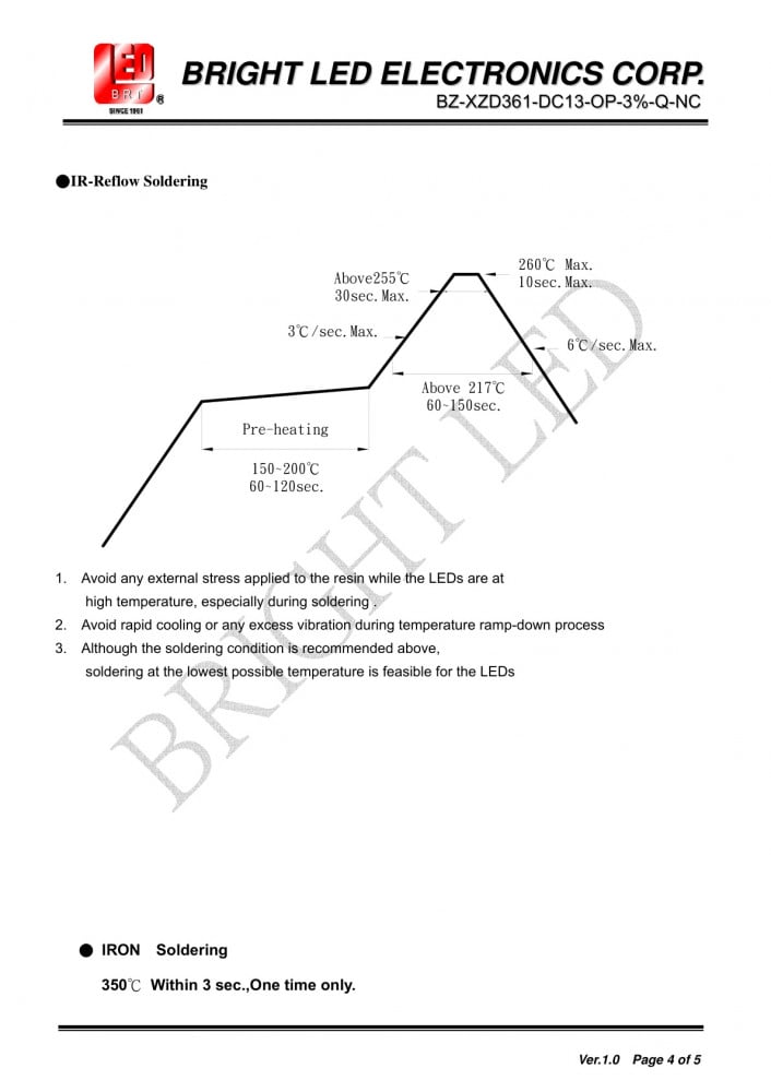 BZ-XZD361-DC13-OP-3%-Q-NC datasheet page 5