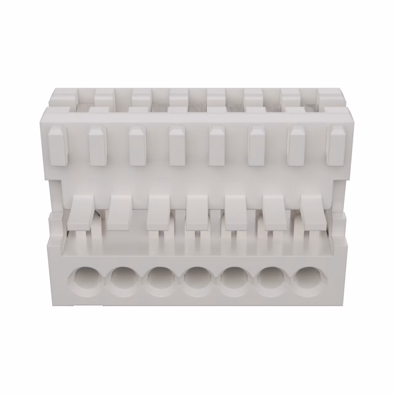 Appli-Mate RAST 2.5 IDT Housing, 2.50mm Pitch, Direct/Indirect, Female, 7 Circuits, All Position Keys, Voided Circuit 2, Black Color Stripe for sale
