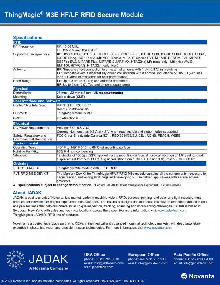 PLT-RFID-M3E-X technical document page 2
