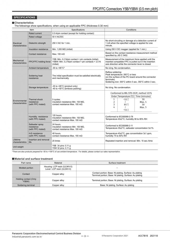 AYF530435 datasheet page 3