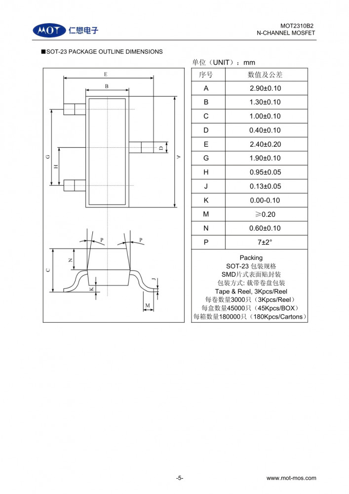MOT2310B2 datasheet page 5